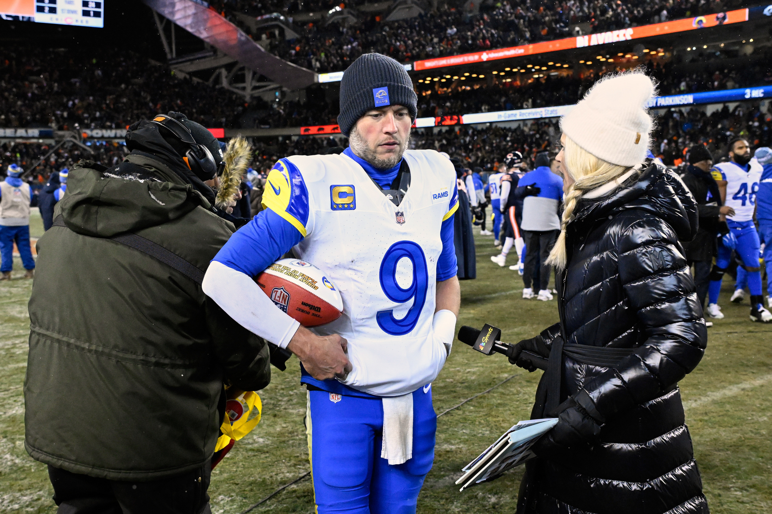 Matthew Stafford had classy interview after beating Bears