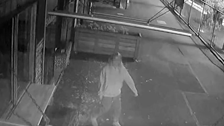 Moment viral bakery smashed by vandal