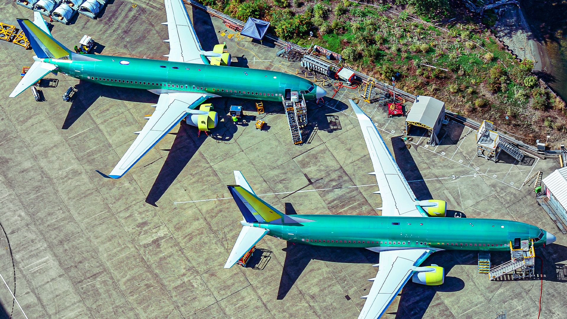 Why are new Boeing planes green before they are delivered?