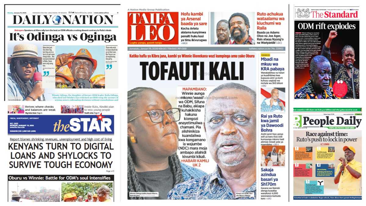 Kenyan newspapers review: Cracks deepen in ODM as Winnie Odinga ...