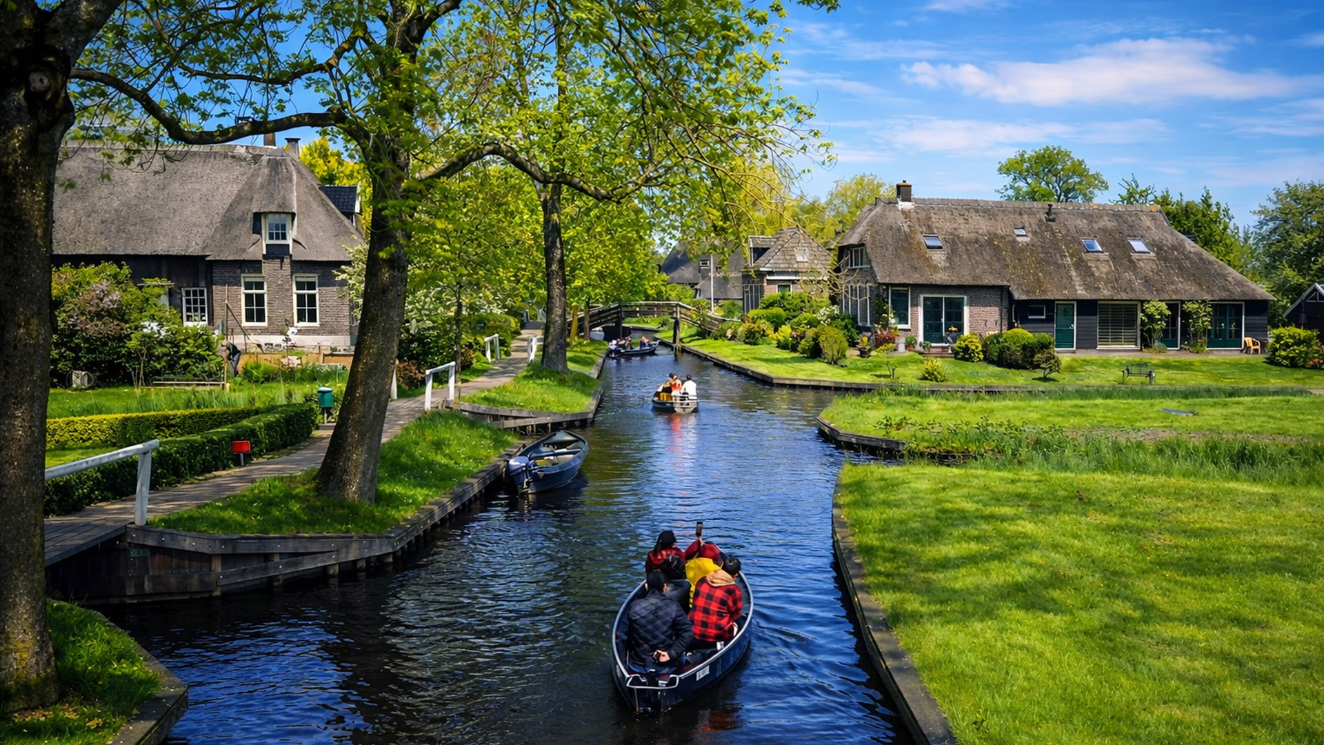 Exploring a village where boats replace streets