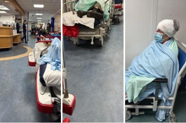 Man's 'shock' at A&E where 30 to 40 trolleys are crammed into corridors
