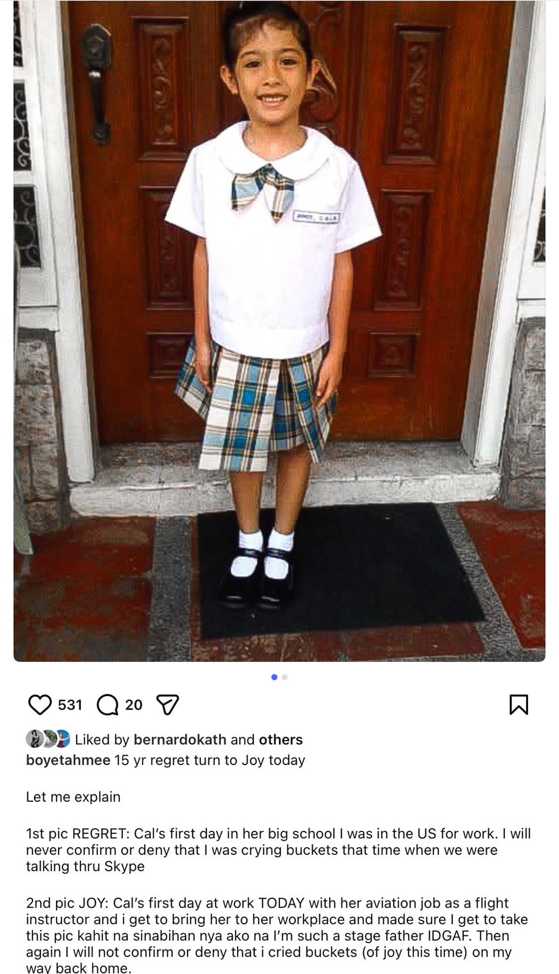 Dimples Romana’s husband gets emotional on daughter Callie’s 1st day of ...