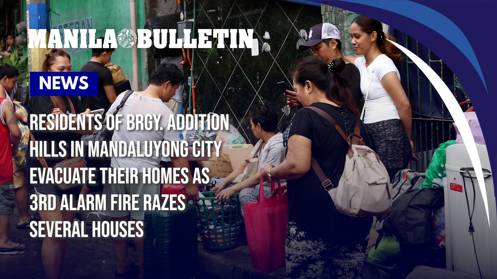 Residents of Brgy. Addition Hills in Mandaluyong City evacuate their ...
