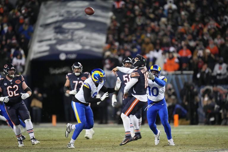 Rams shake off wild, late TD pass by Caleb Williams, beat Bears 20-17 ...