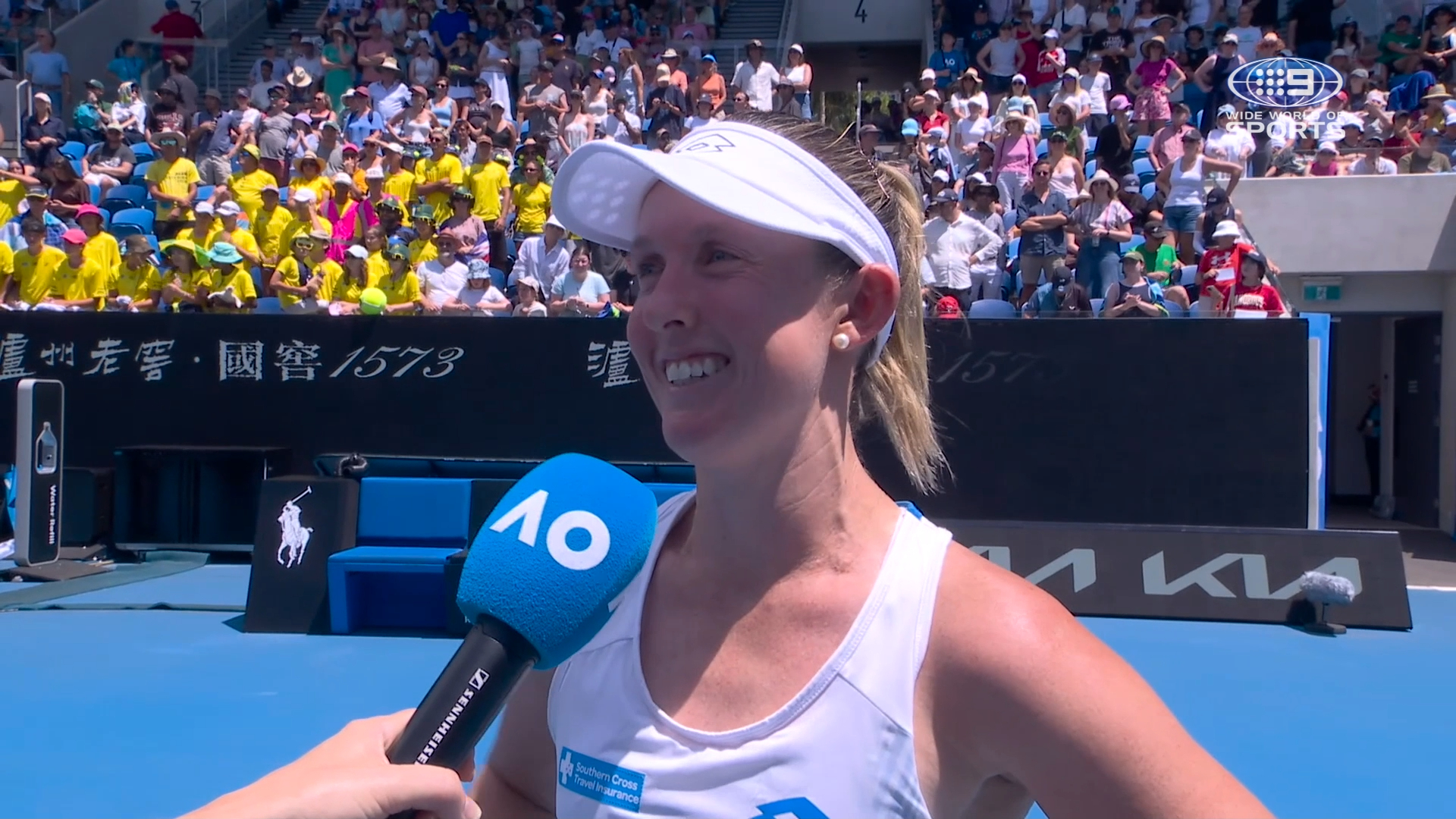 Storm Hunter leads chant with Australian crowd