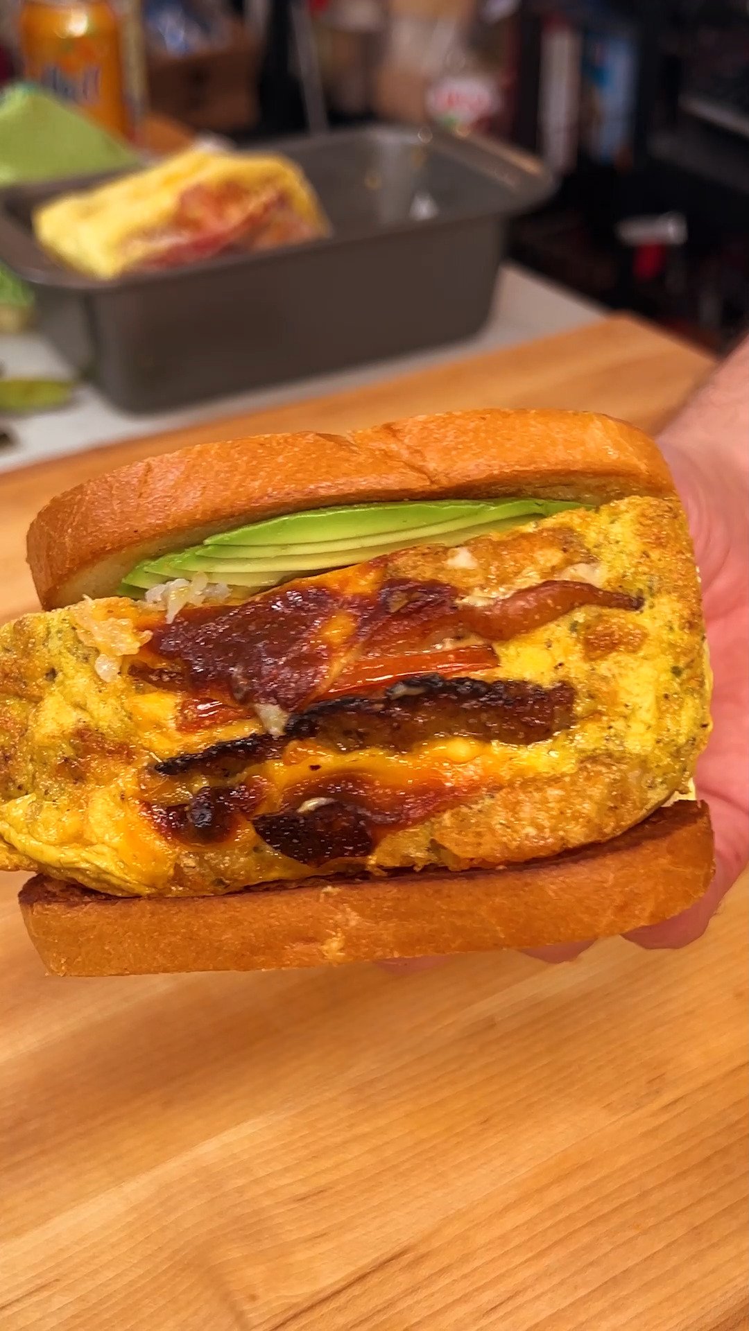 Million layer breakfast sandwich