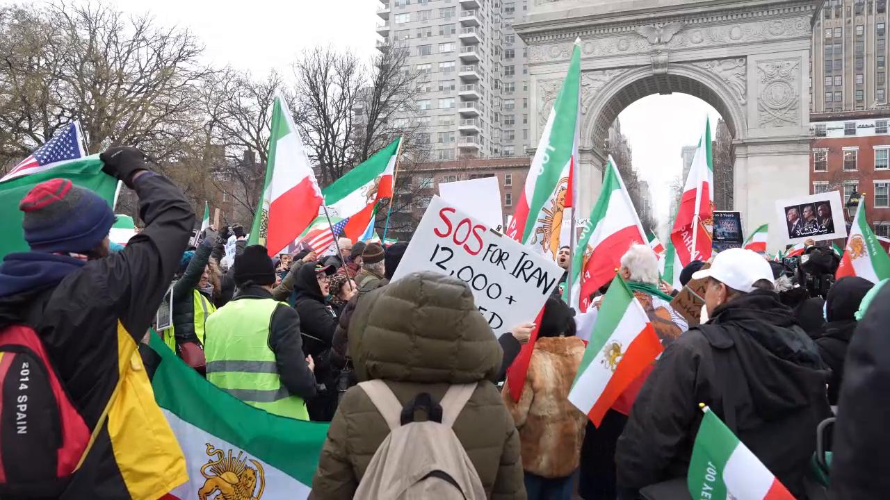 Rally against oppressive Iranian regime of Supreme Leader Ali Hosseini ...