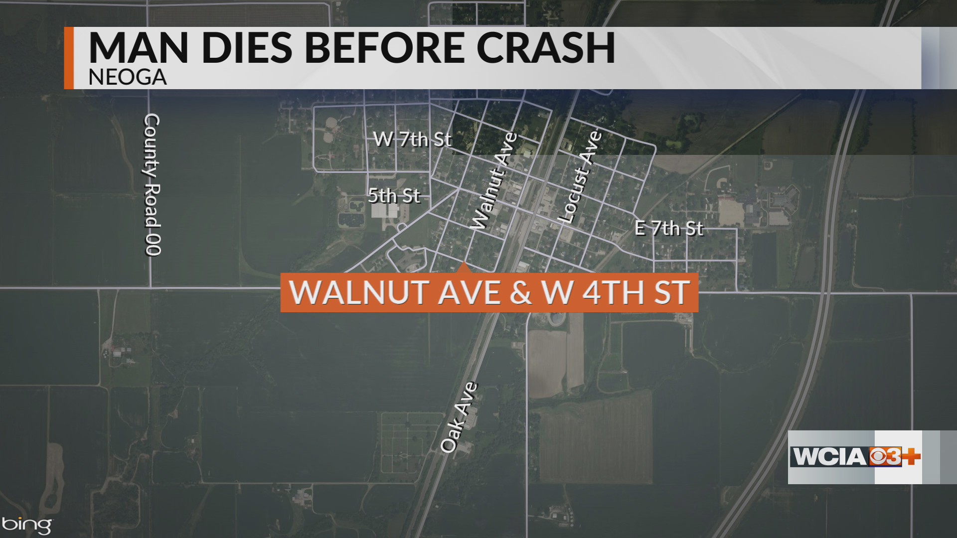 Coroner: Neoga man suffers medical emergency, crashes into home