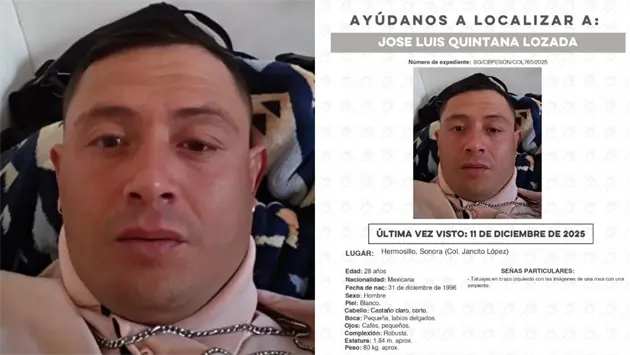 Buscan a José Luis Quintana Lozada, reportado desaparecido en Hermosillo