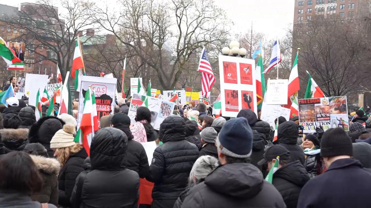 Rally against oppressive Iranian regime of Supreme Leader Ali Hosseini ...
