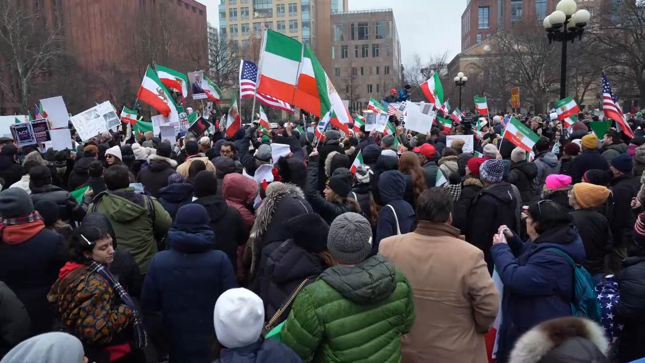 Rally against oppressive Iranian regime of Supreme Leader Ali Hosseini ...