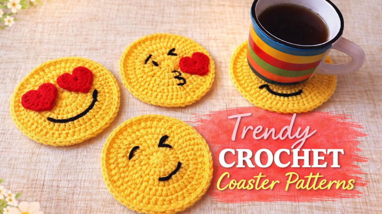 Trendy crochet coaster patterns | Easy coaster ideas for any style
