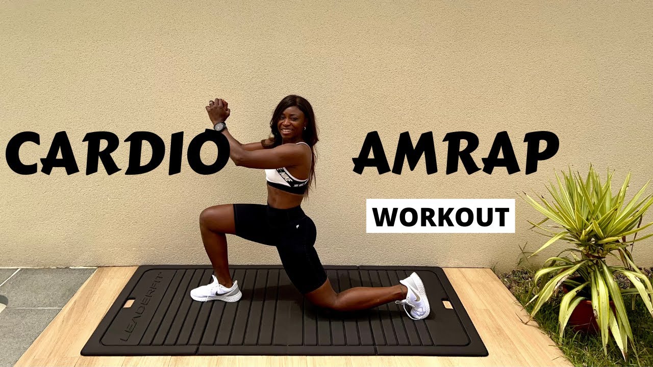 Full body fat-burning cardio AMRAP workout at home