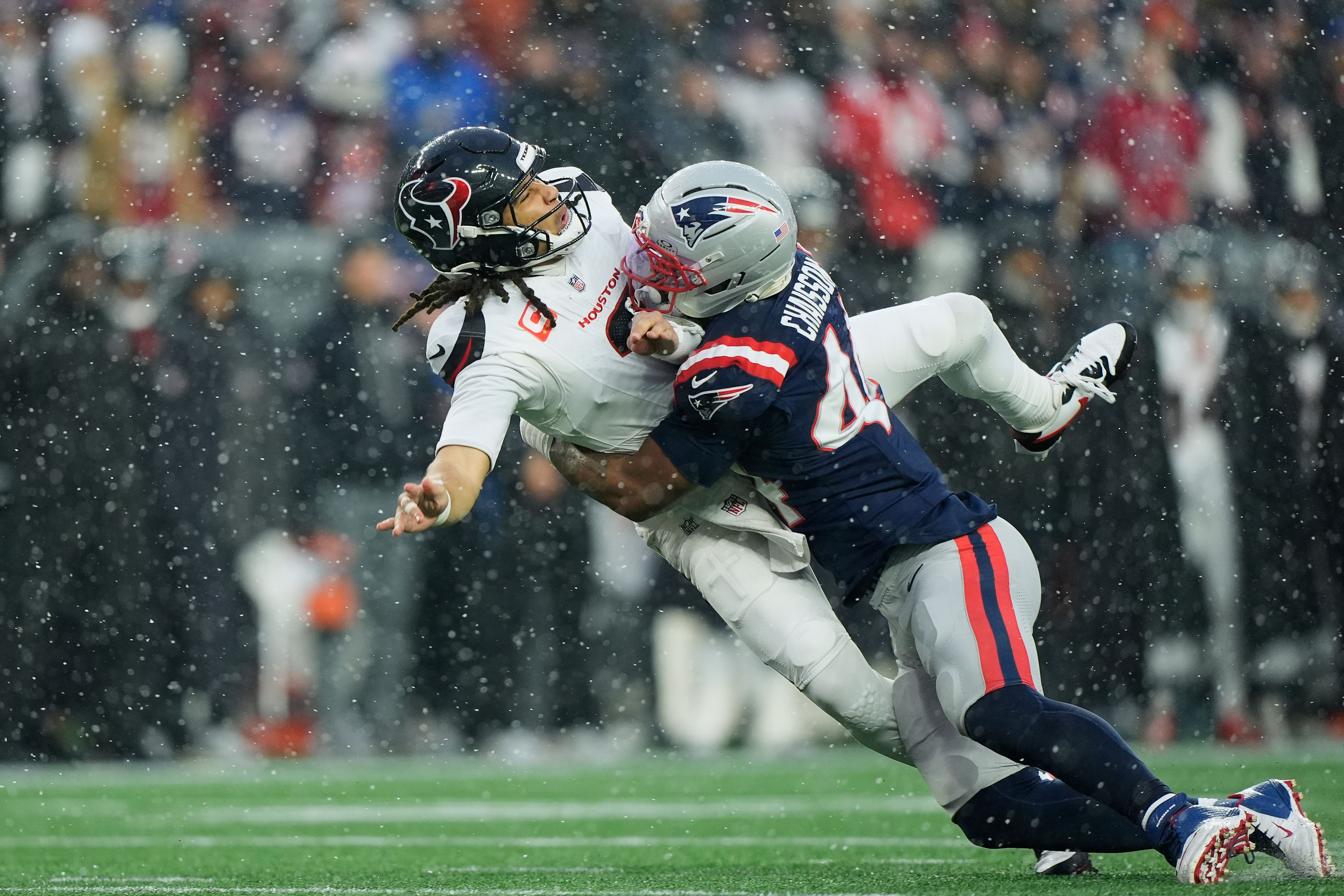 CJ Stroud's 4 interceptions dig a hole the Texans' defense can't get ...