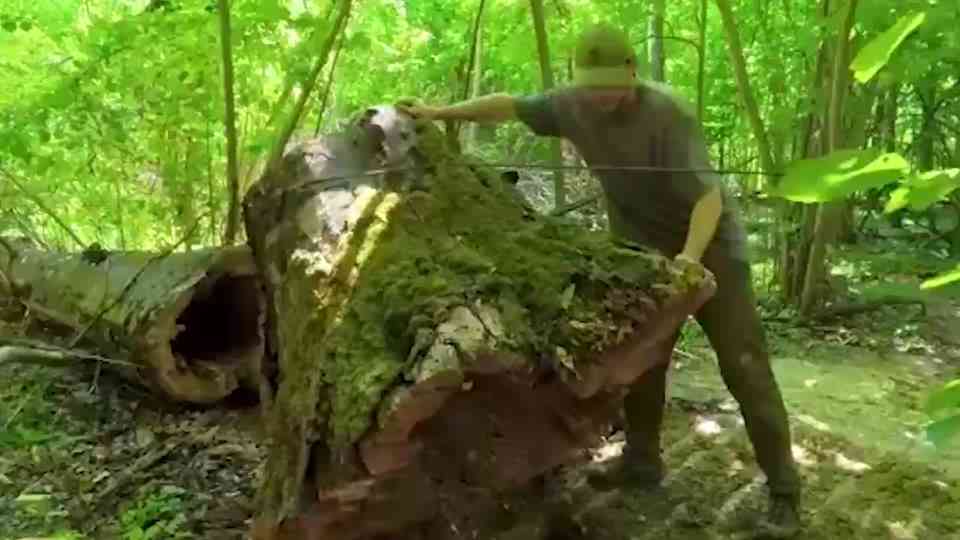Man is building himself an underground shelter for survival