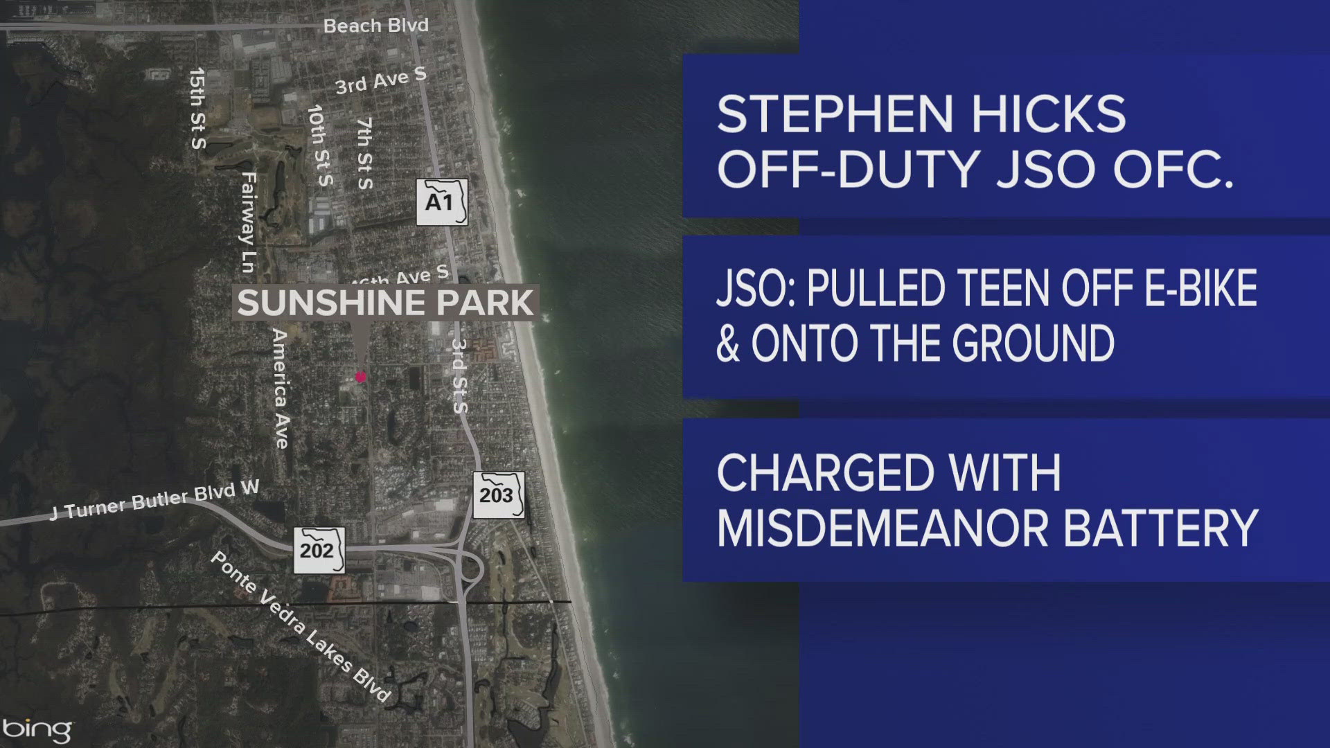 Jacksonville officer arrested, accused of pulling teen off e-bike