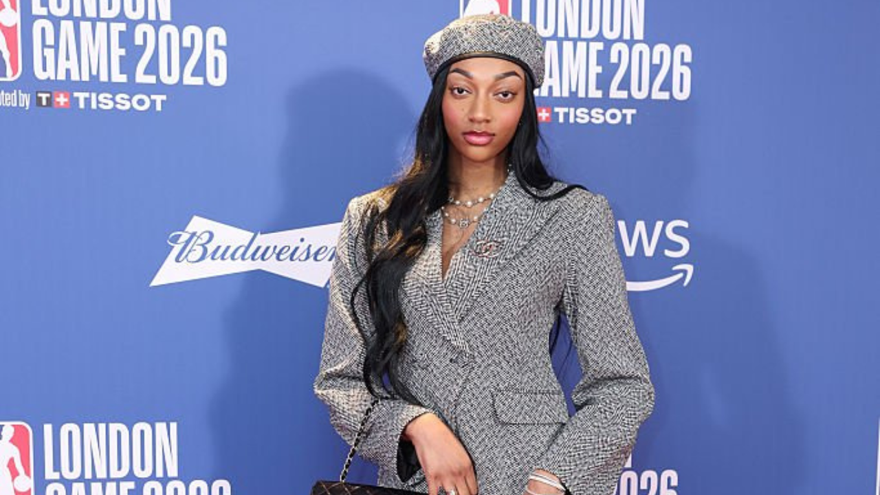 Gorgeous sharp shooter - WNBA star Angel Reese turns heads at NBA ...