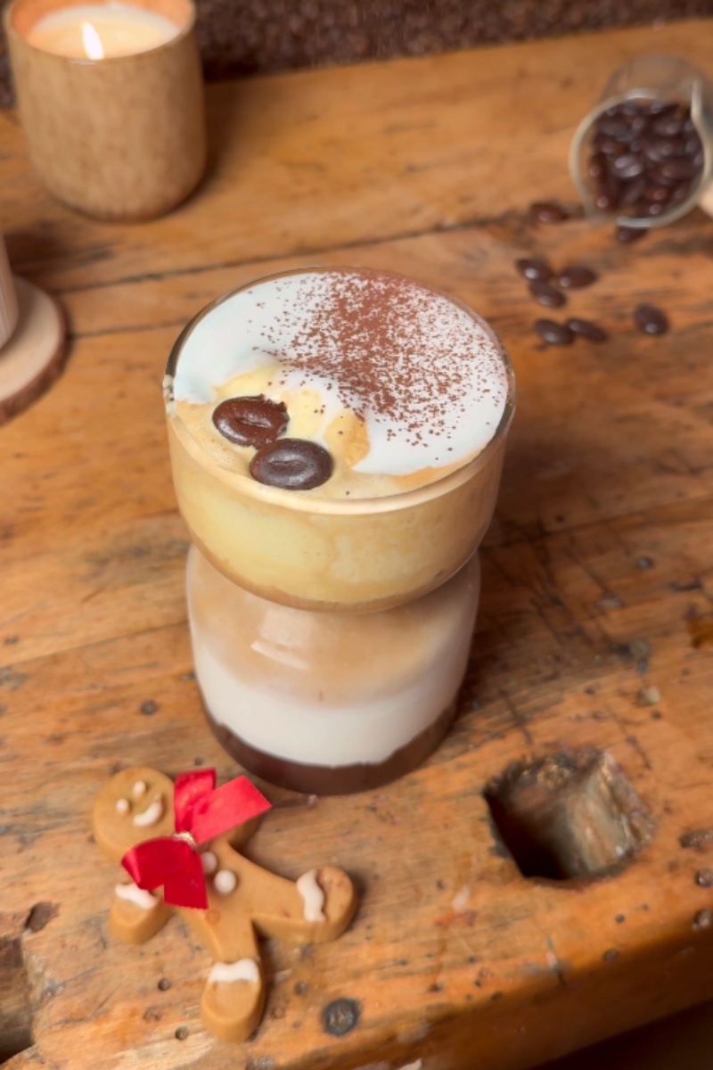 Layered coffee cream dessert