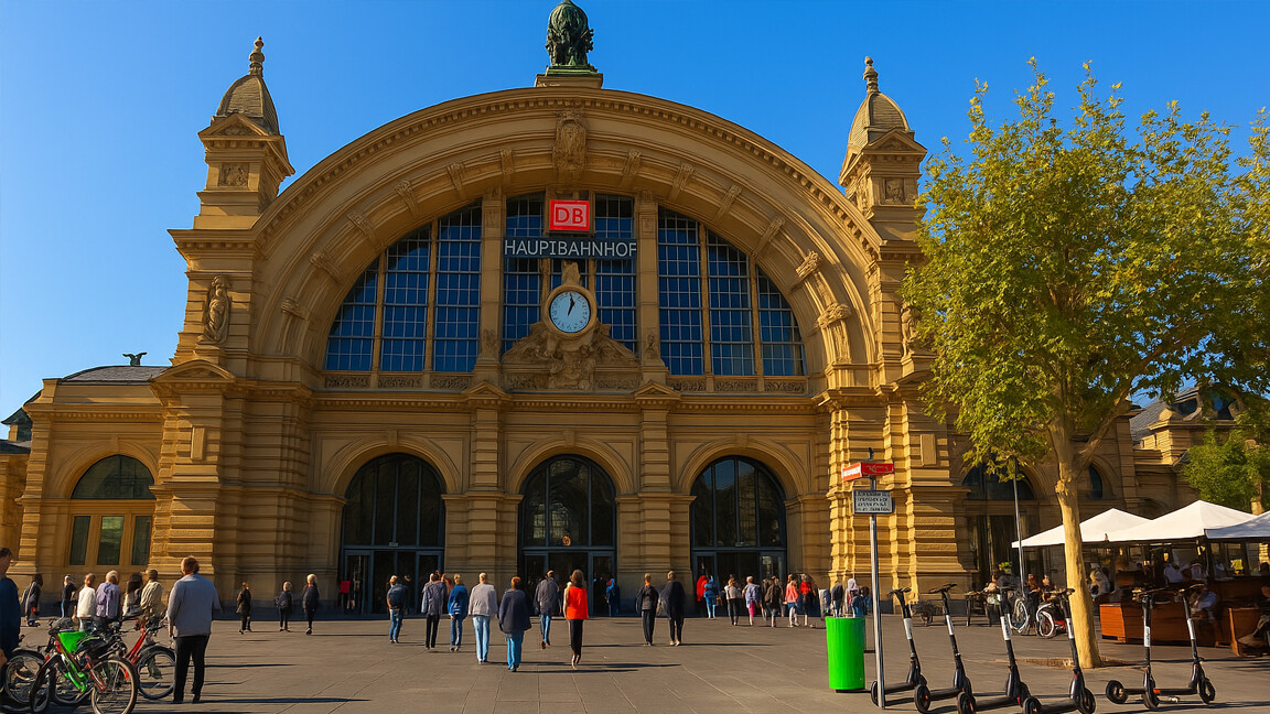 What is it like inside Frankfurt Hauptbahnhof?