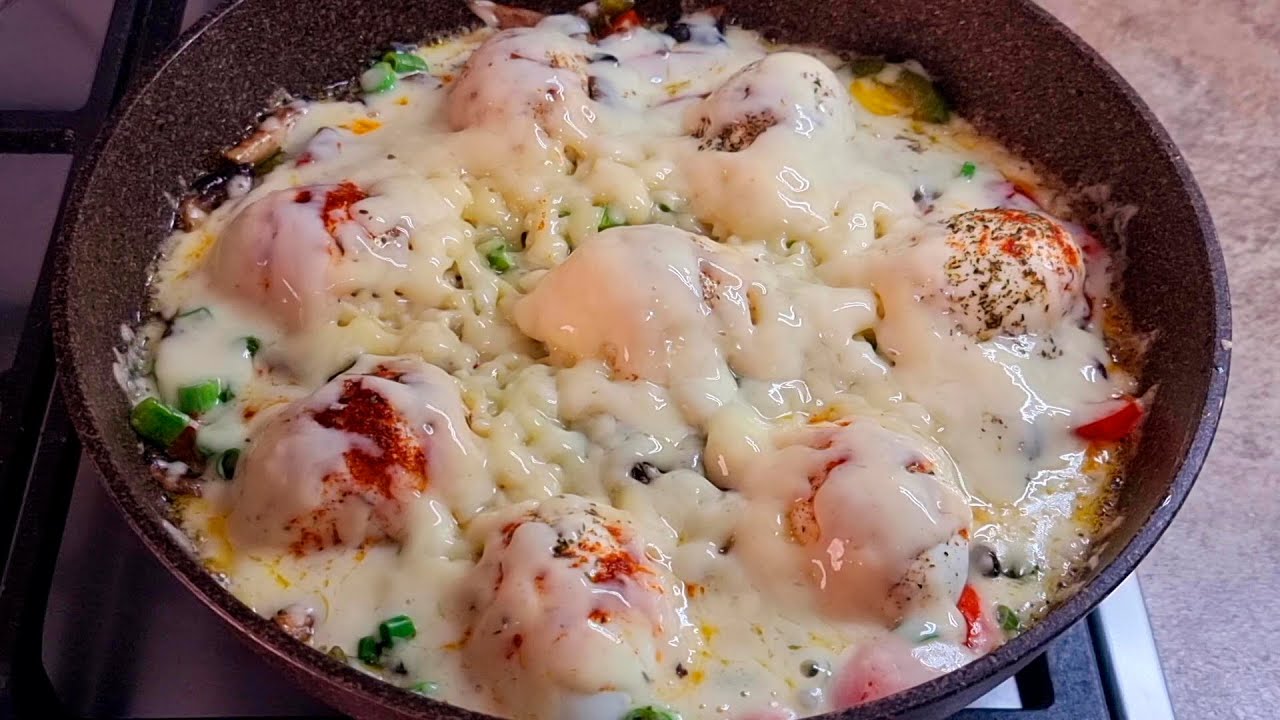 Alle lieben dieses Rezept! Du brauchst ein paar Eier und Pilze!