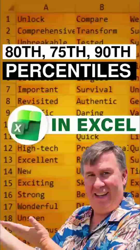 Excel tips: Calculate key percentiles for better data insights