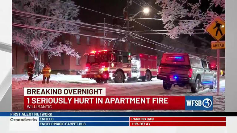 Mother seriously hurt in Willimantic apartment fire