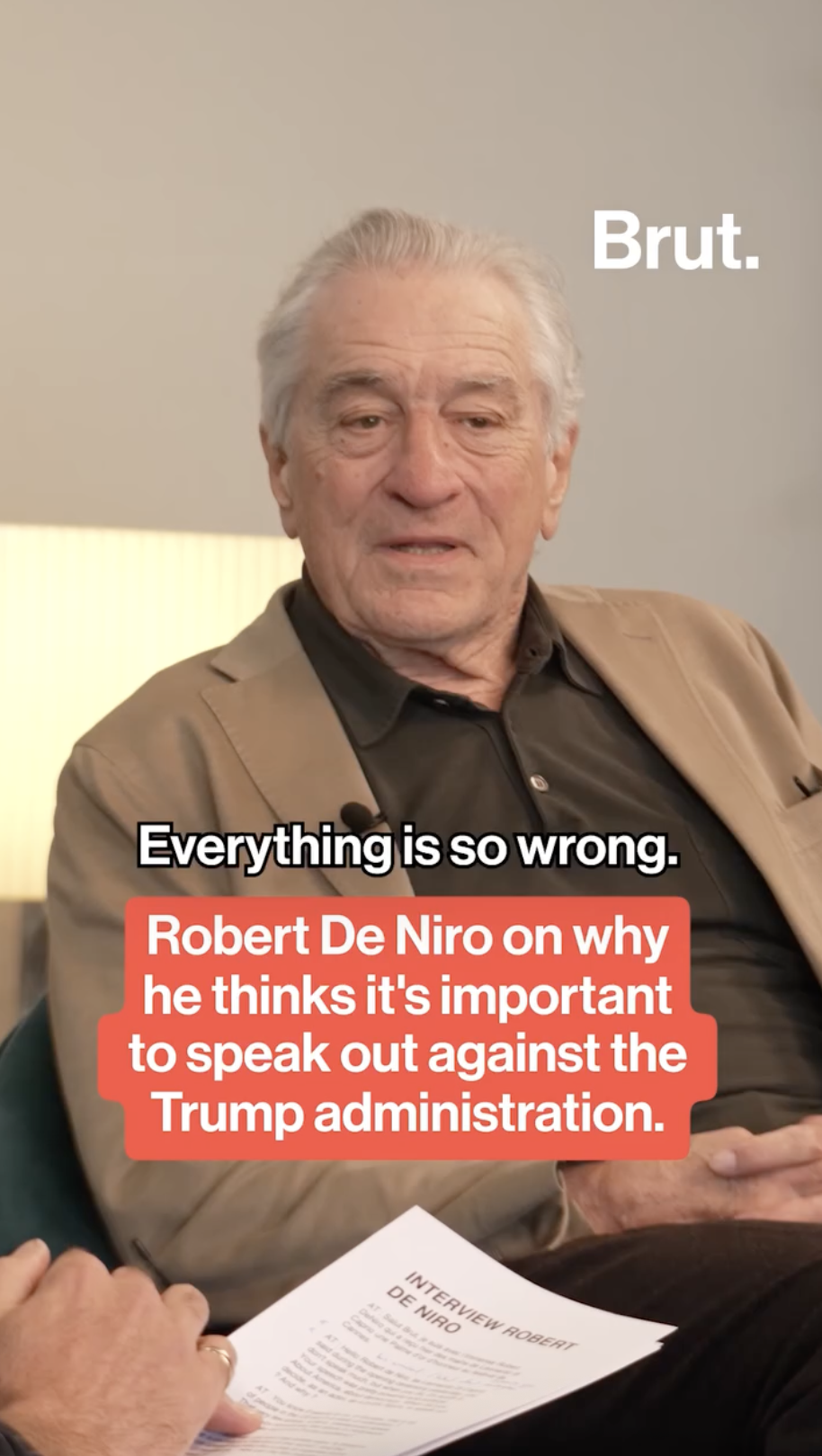 Robert De Niro on why he thinks it's important to speak out against the ...