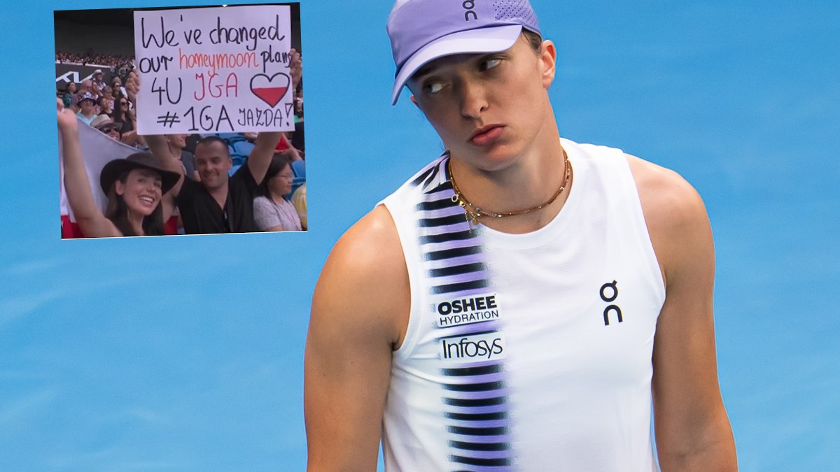 Sceny w Australian Open. Taki transparent pojawił się na meczu Igi Świątek