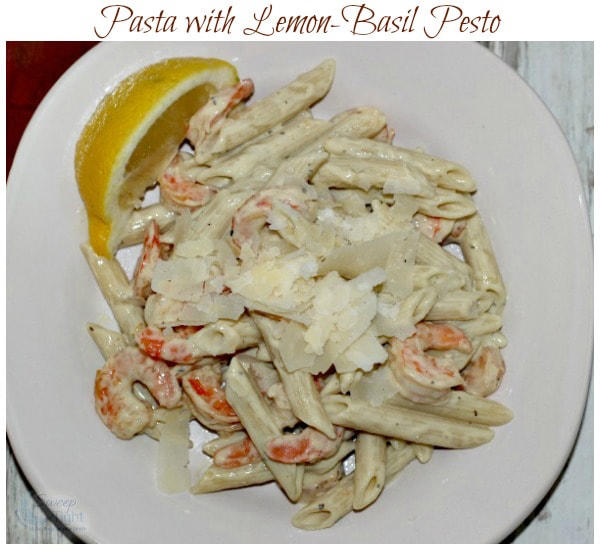 Pasta with lemon-basil pesto recipe