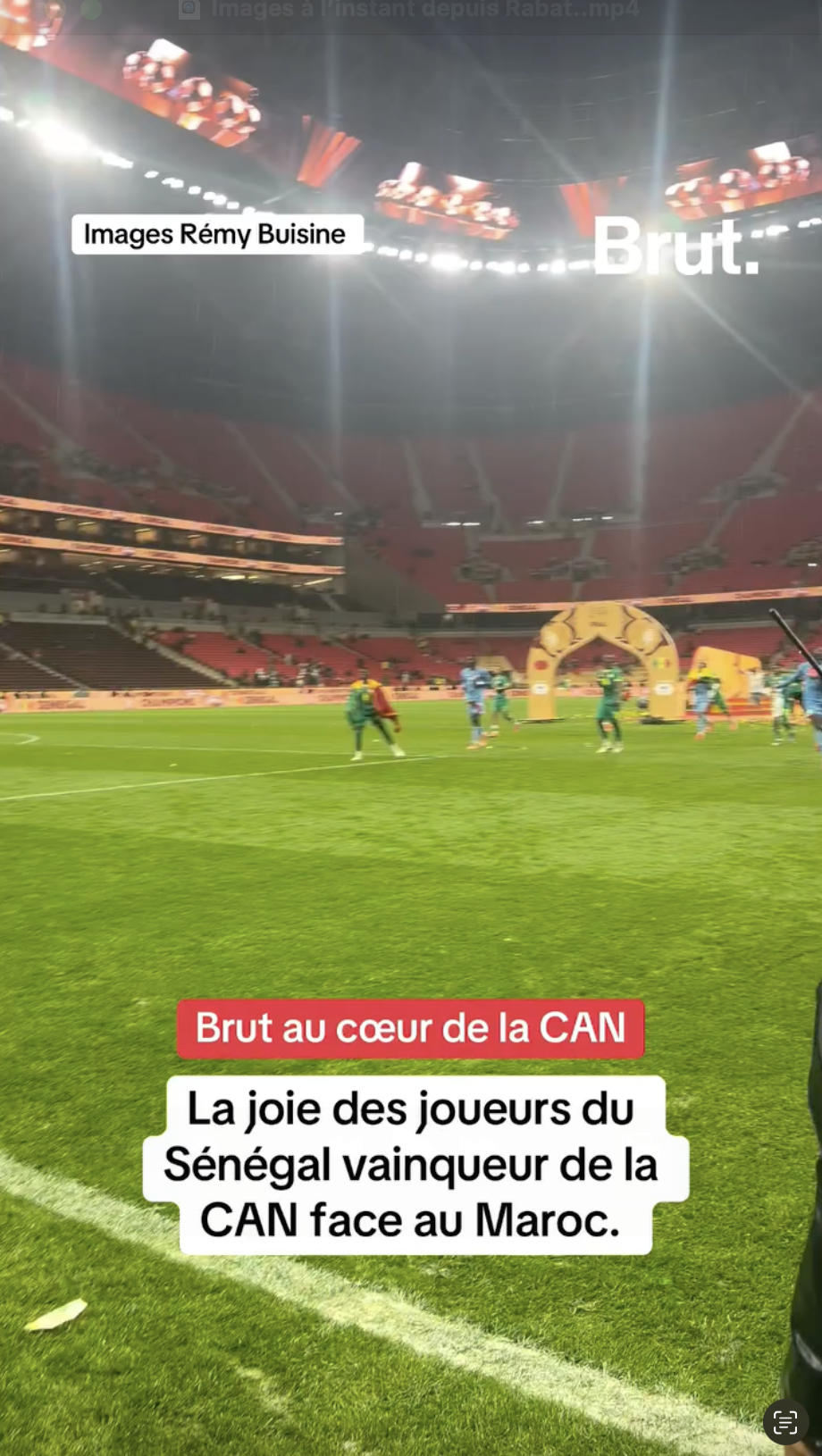 La joie des joueurs du Sénégal vainqueur de la CAN face au Maroc