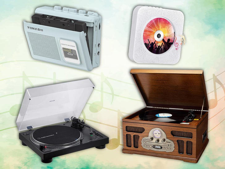 Music players: CDs, vinyl, cassettes