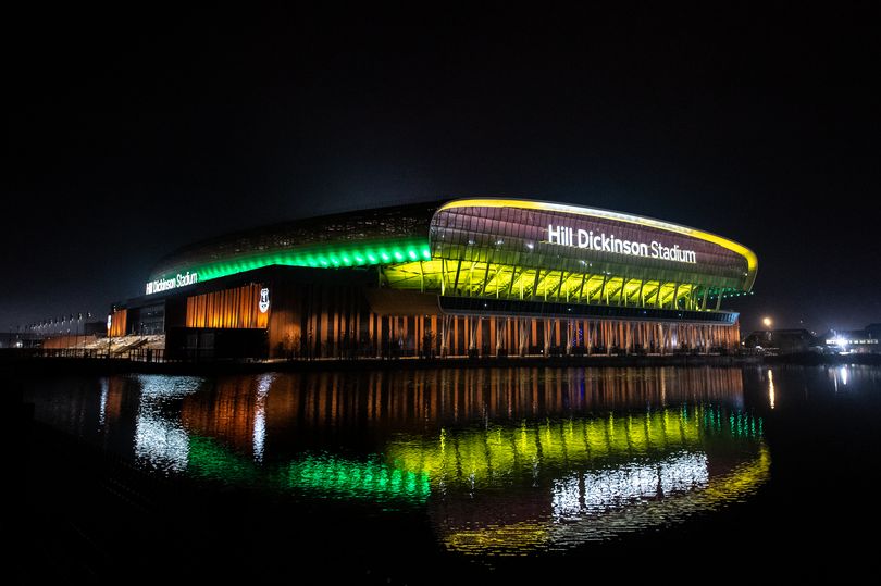 Hill Dickinson Stadium gets new look as Everton pay tribute to pair ...