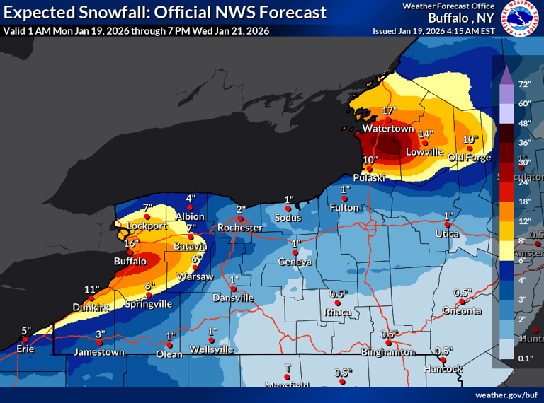 Lake effect targets Buffalo metro first before settling across ...