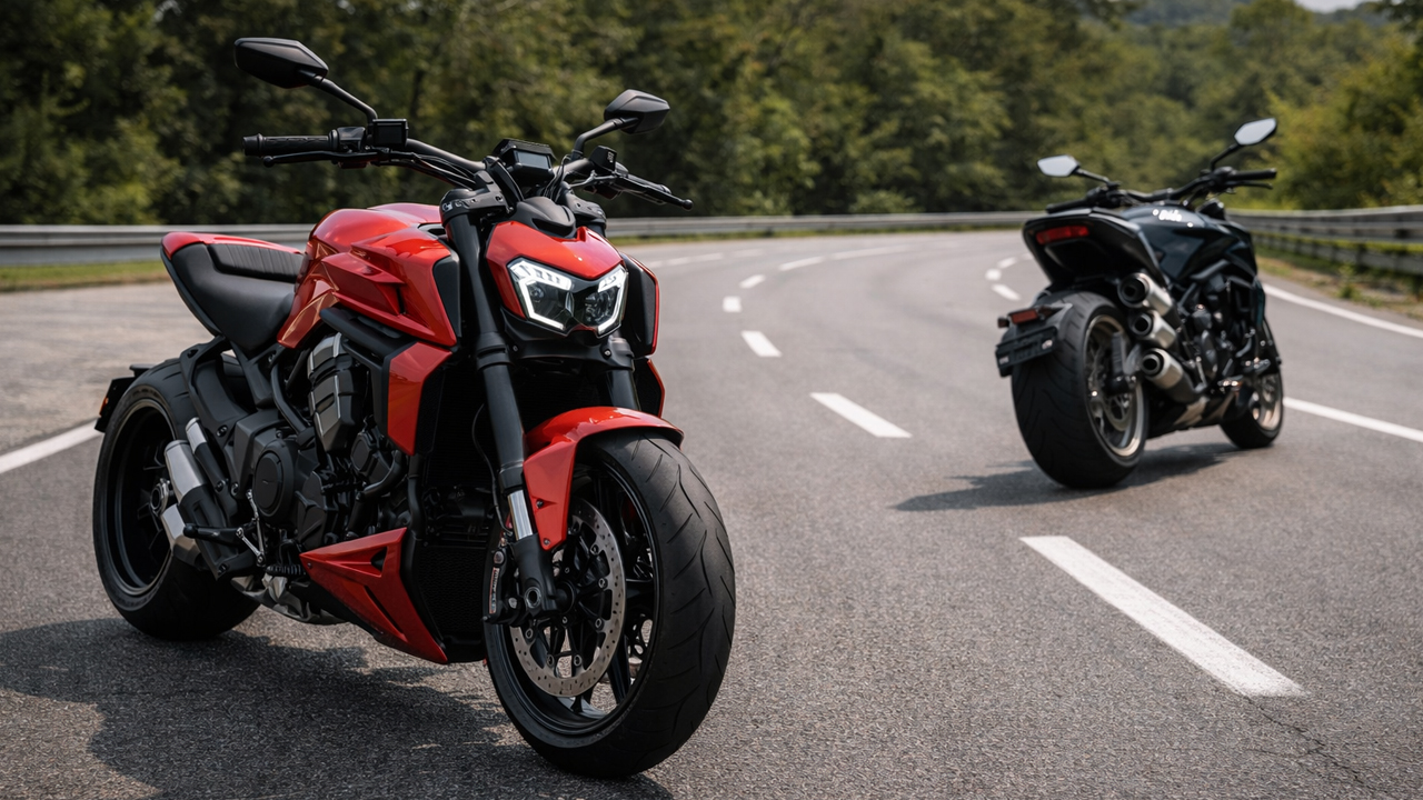 Ducati Diavel V4 en una ruta inolvidable