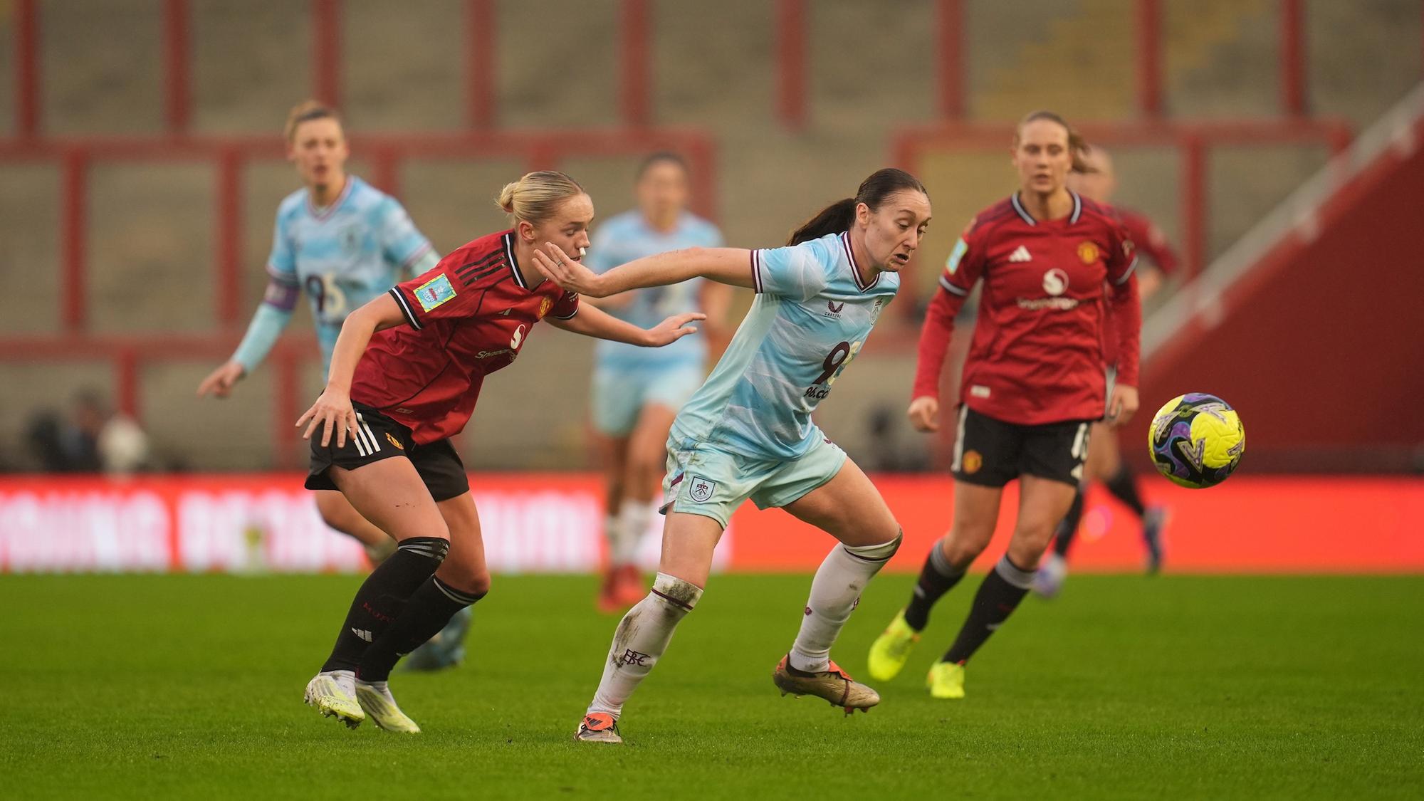 Manchester United prove too strong as Burnley Women bow out of the FA Cup