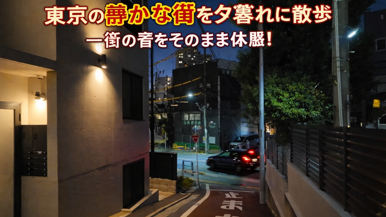 Strolling a quiet neighborhood in Tokyo at twilight 東京のどこか 静かな街並み 夕暮れ散歩 ...