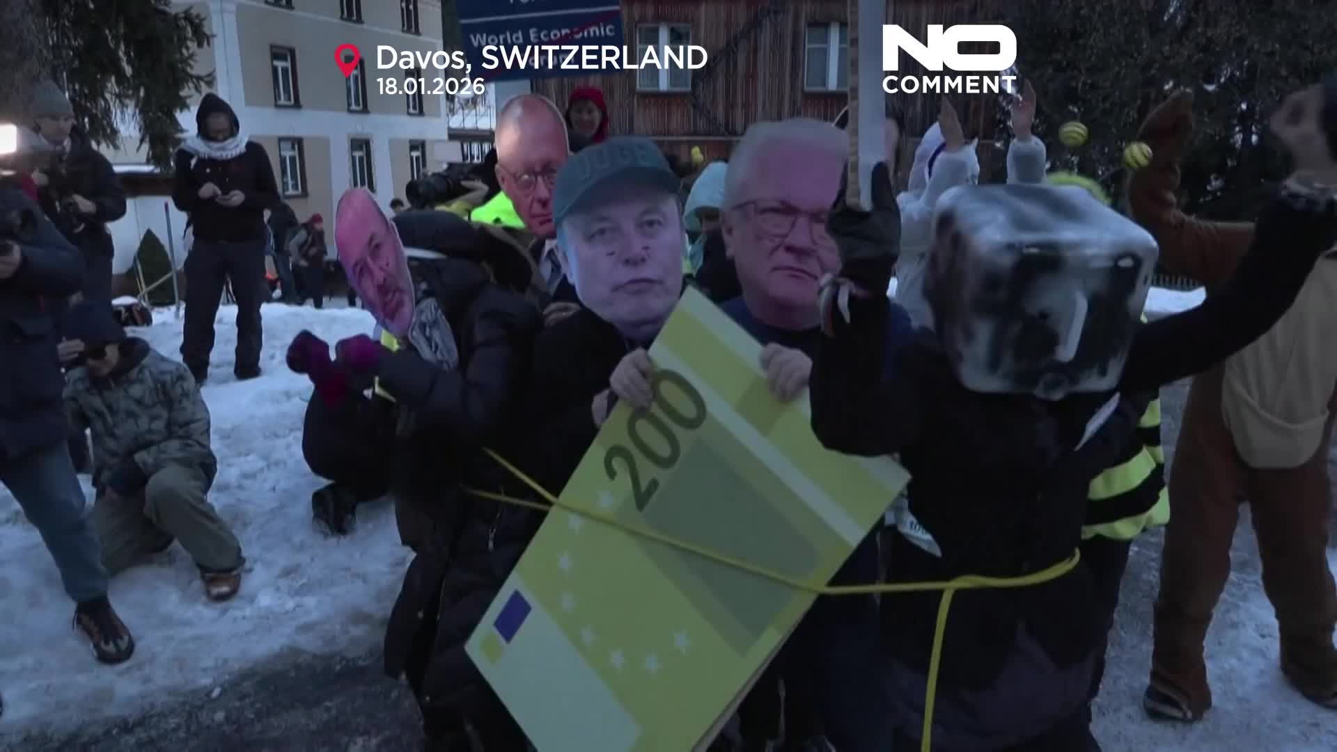 Hundreds protest in Davos against Trump and World Economic Forum