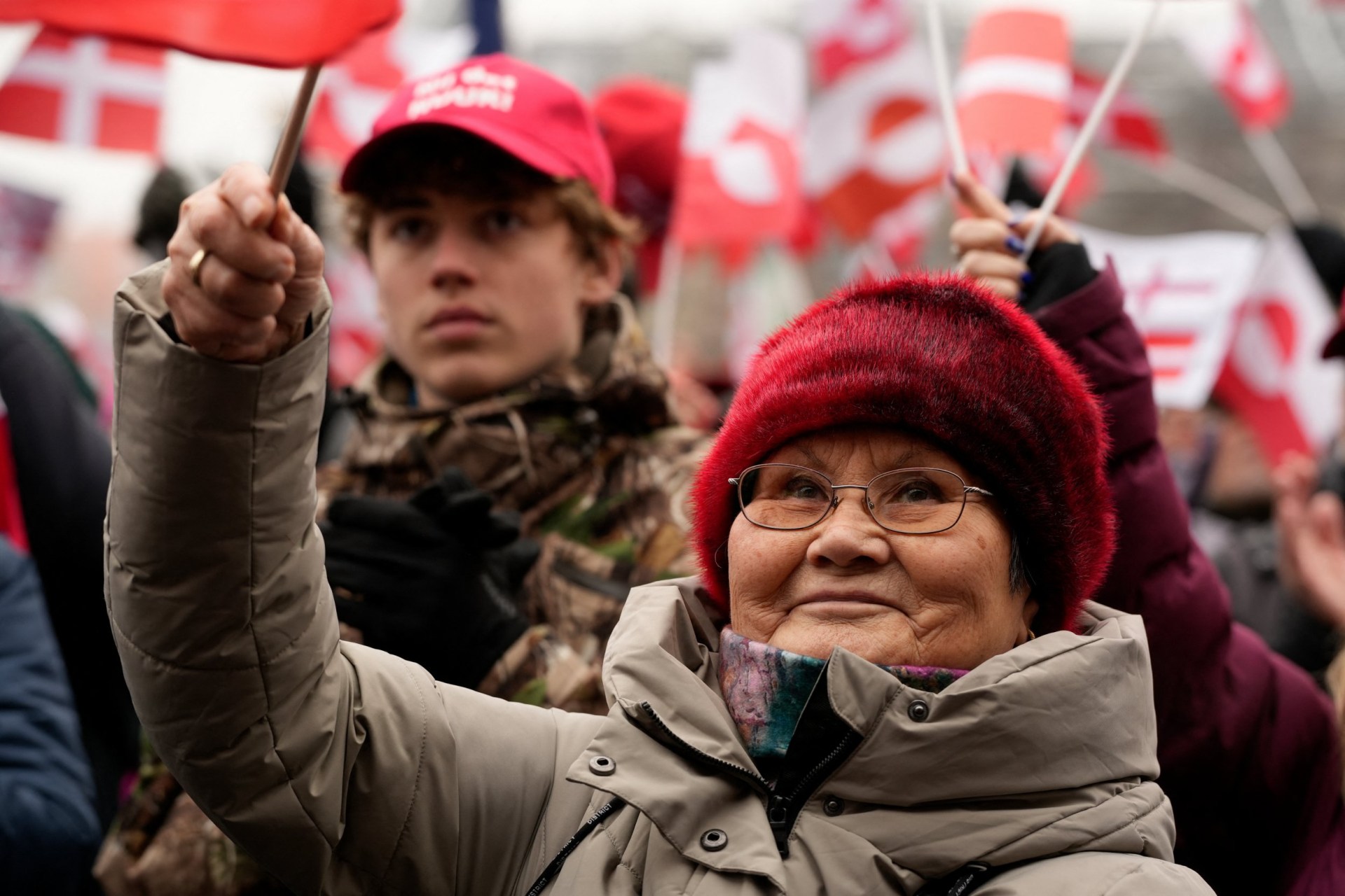 Greenlanders protest Trump with satirical MAGA hats