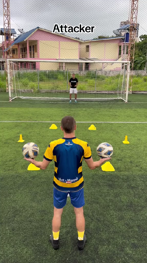 Improve your shooting and reaction with these football drills