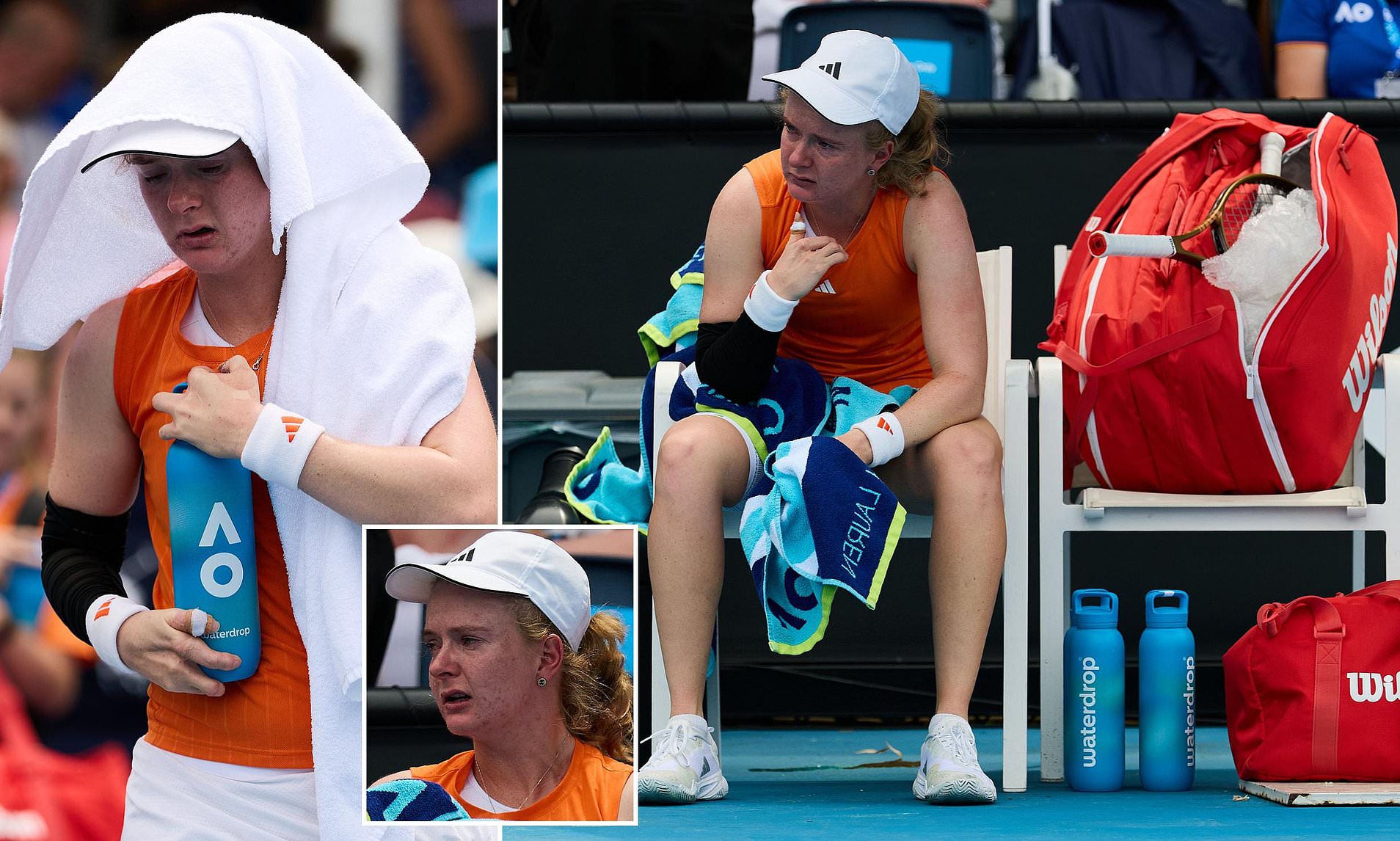 British tennis star breaks down in tears on court as her Australian ...