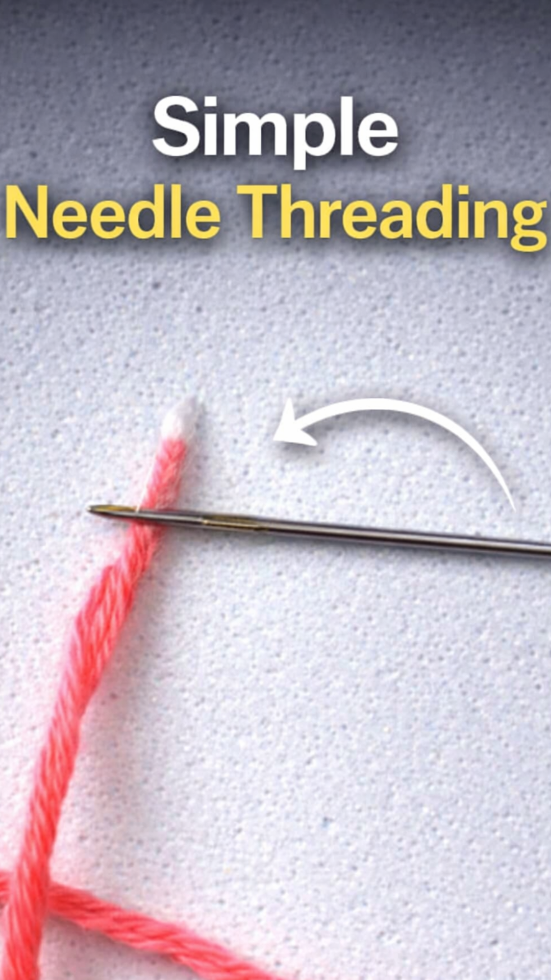 Crochet and knitting - simple needle threading with any yarn