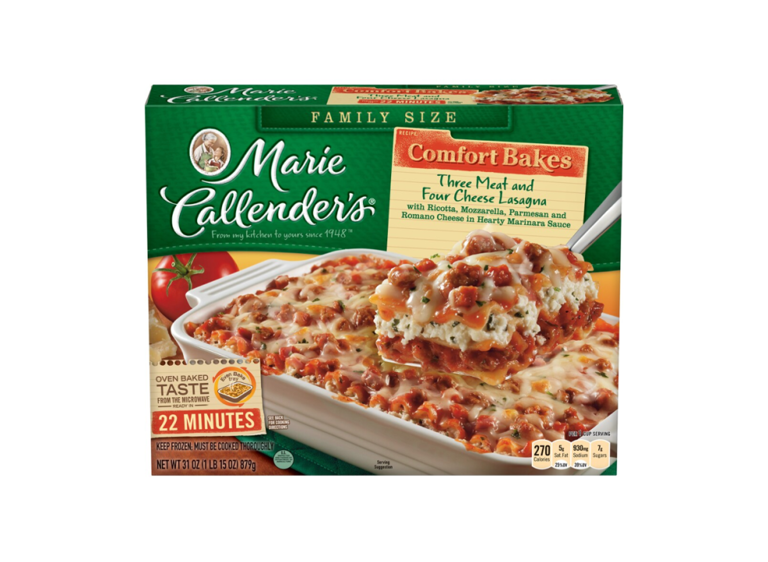 6 frozen lasagnas layered with real beef