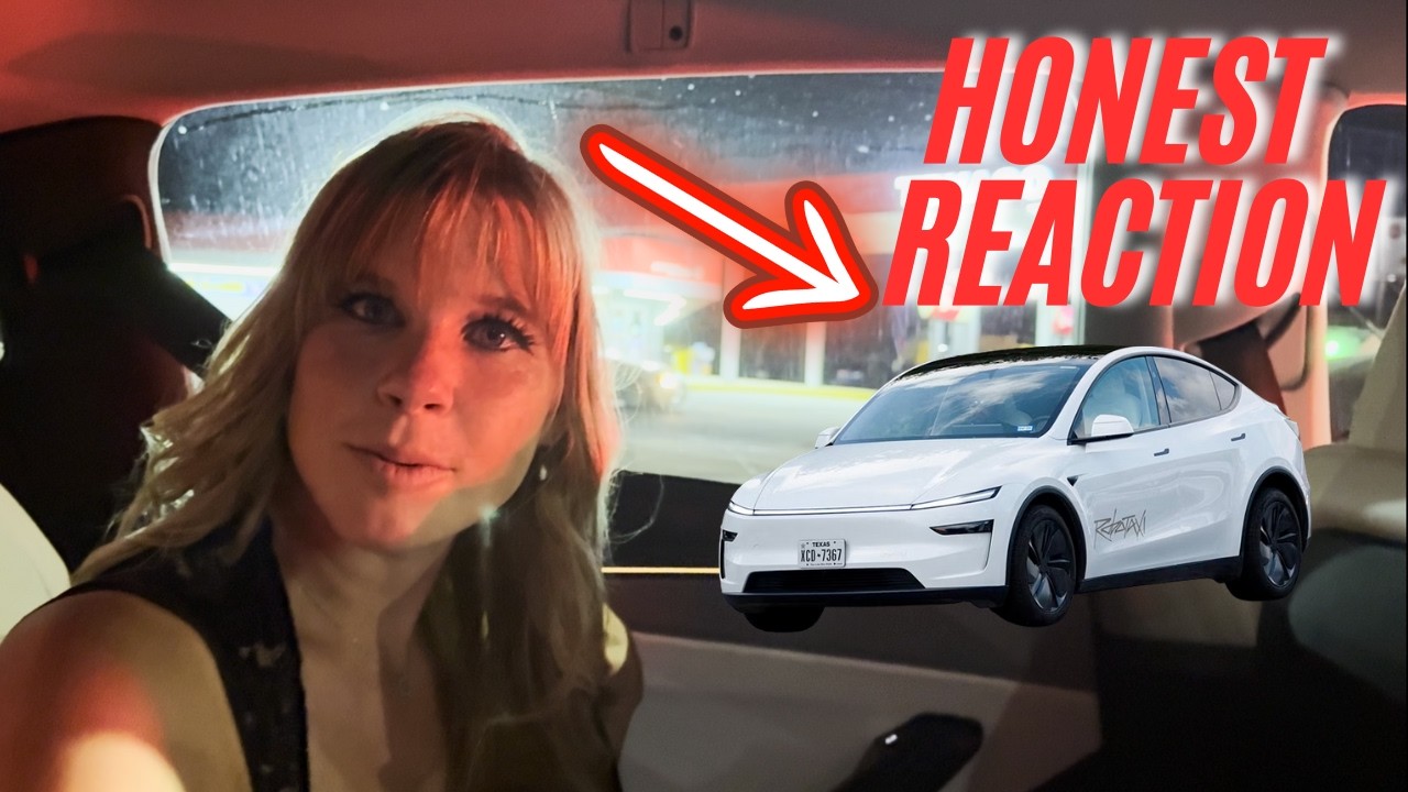 She rode Tesla robotaxi at night and it was spotless