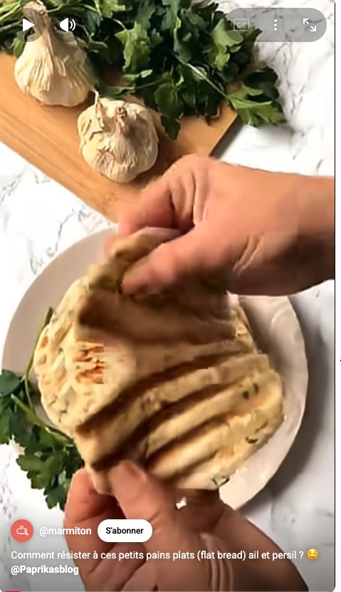 Comment résister à ces petits pains plats (flat bread) ail et persil? 🤤 ...