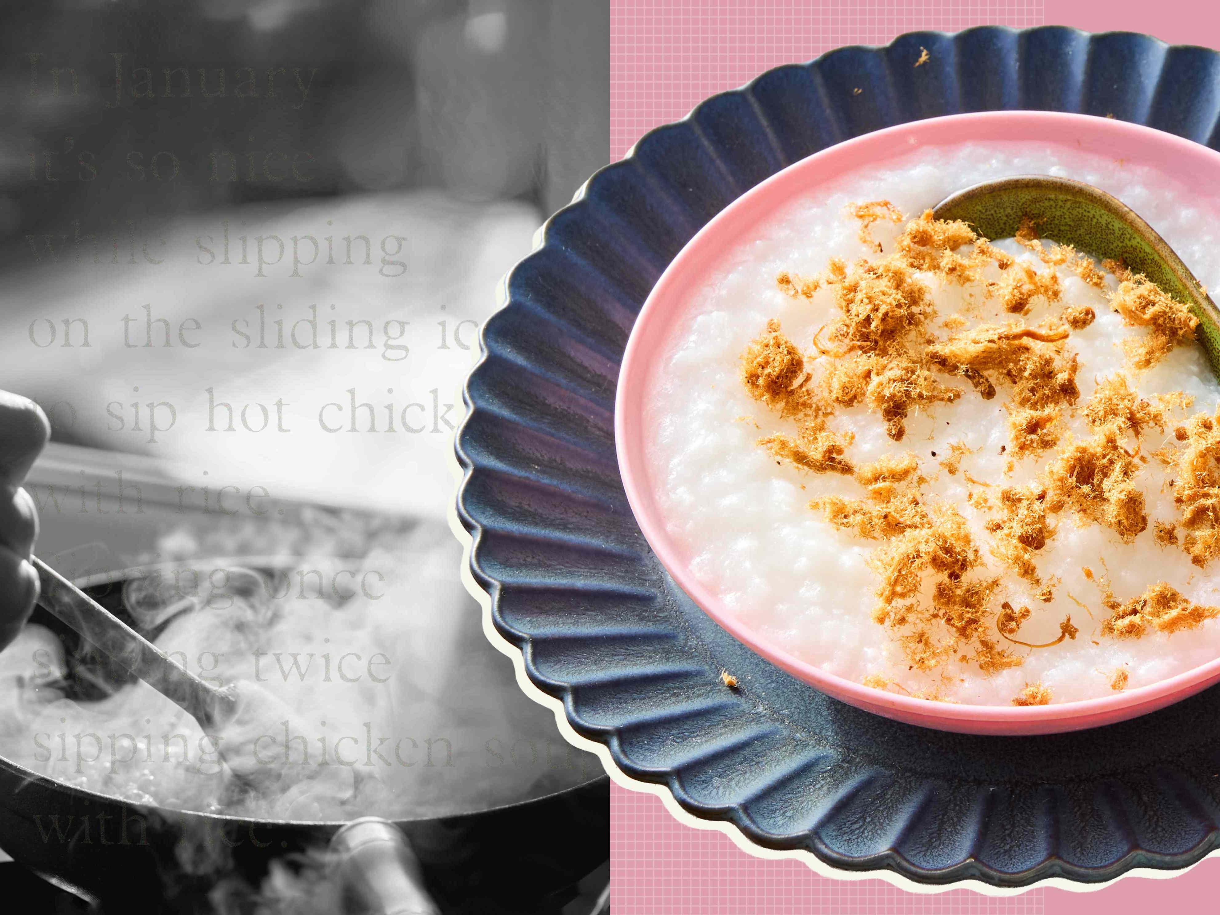 Stirring my father’s soupy rice