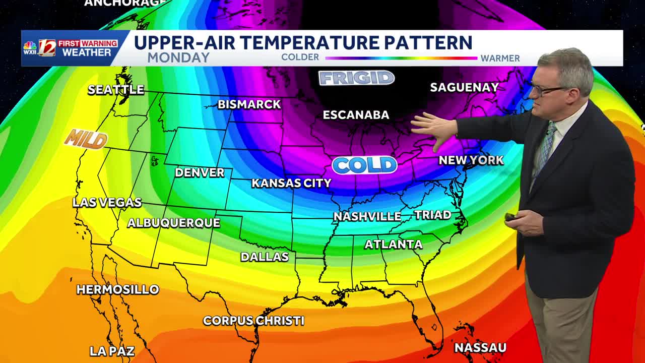Cold weather dominates the Triad forecast for the next few weeks