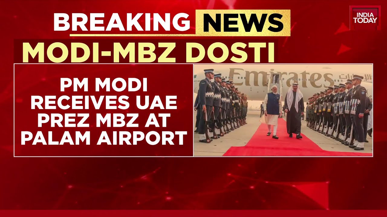 PM Modi receives UAE President Sheikh Mohamed bin Zayed Al Nahyan in Delhi