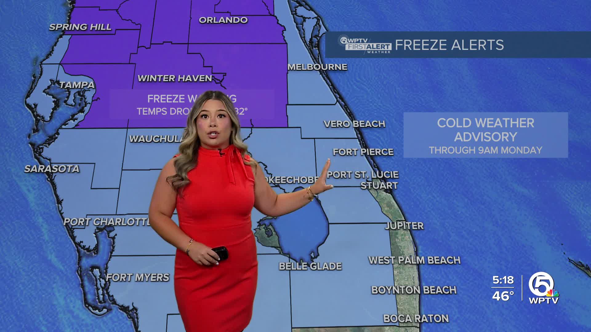 WPTV First Alert weather forecast for morning of January 19, 2026