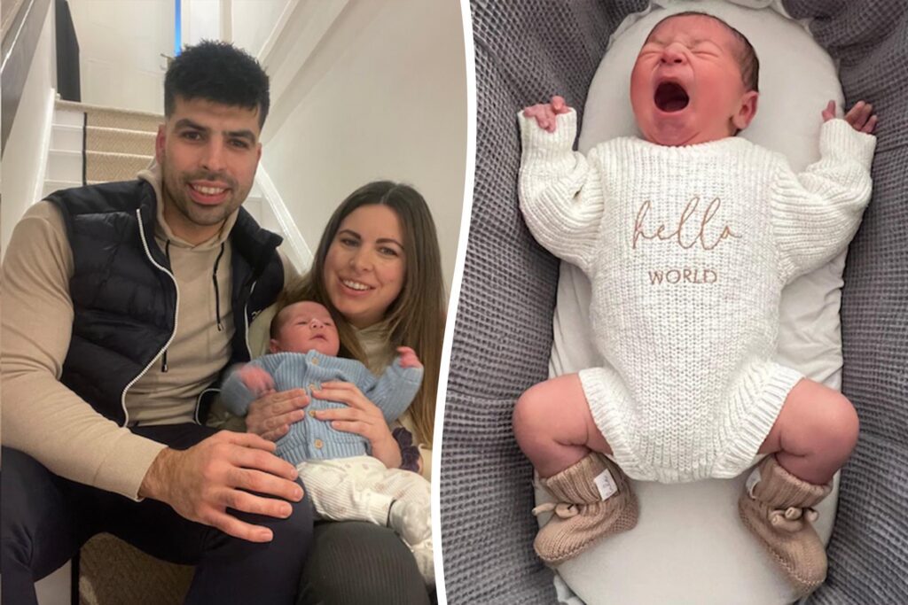 Giant baby born weighing 12lbs was so big midwives thought scales were ...